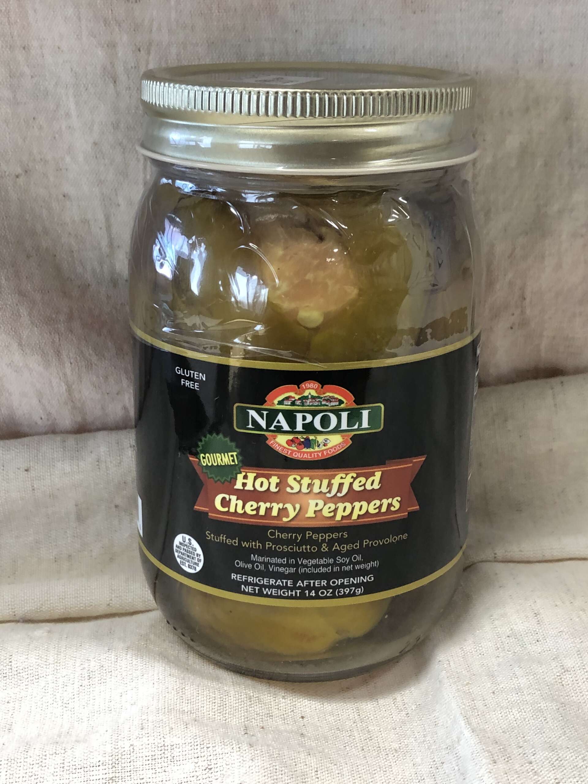 Napoli Hot Stuffed Cherry Peppers - Stuffed with Prosciutto and Cheese ...