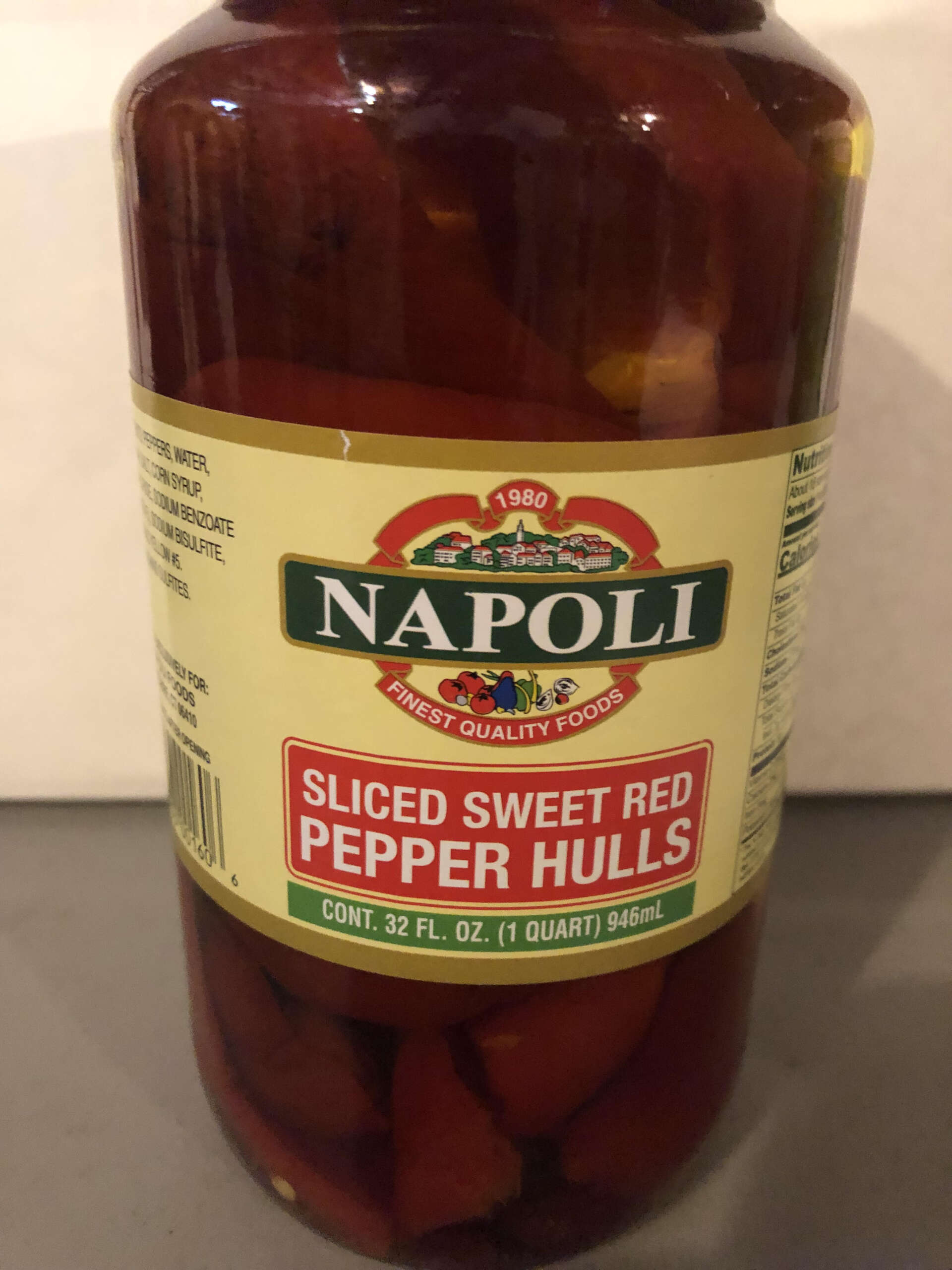 Sliced Sweet Red Pepper Hulls- 32 oz. - New Haven Direct Connect