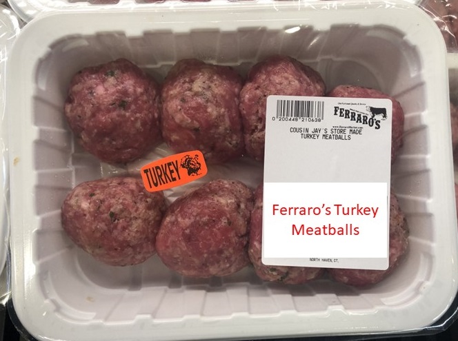 Ferraro's Meats Gourmet Turkey Meatballs - Two (2) Approx 1.25 lb ...