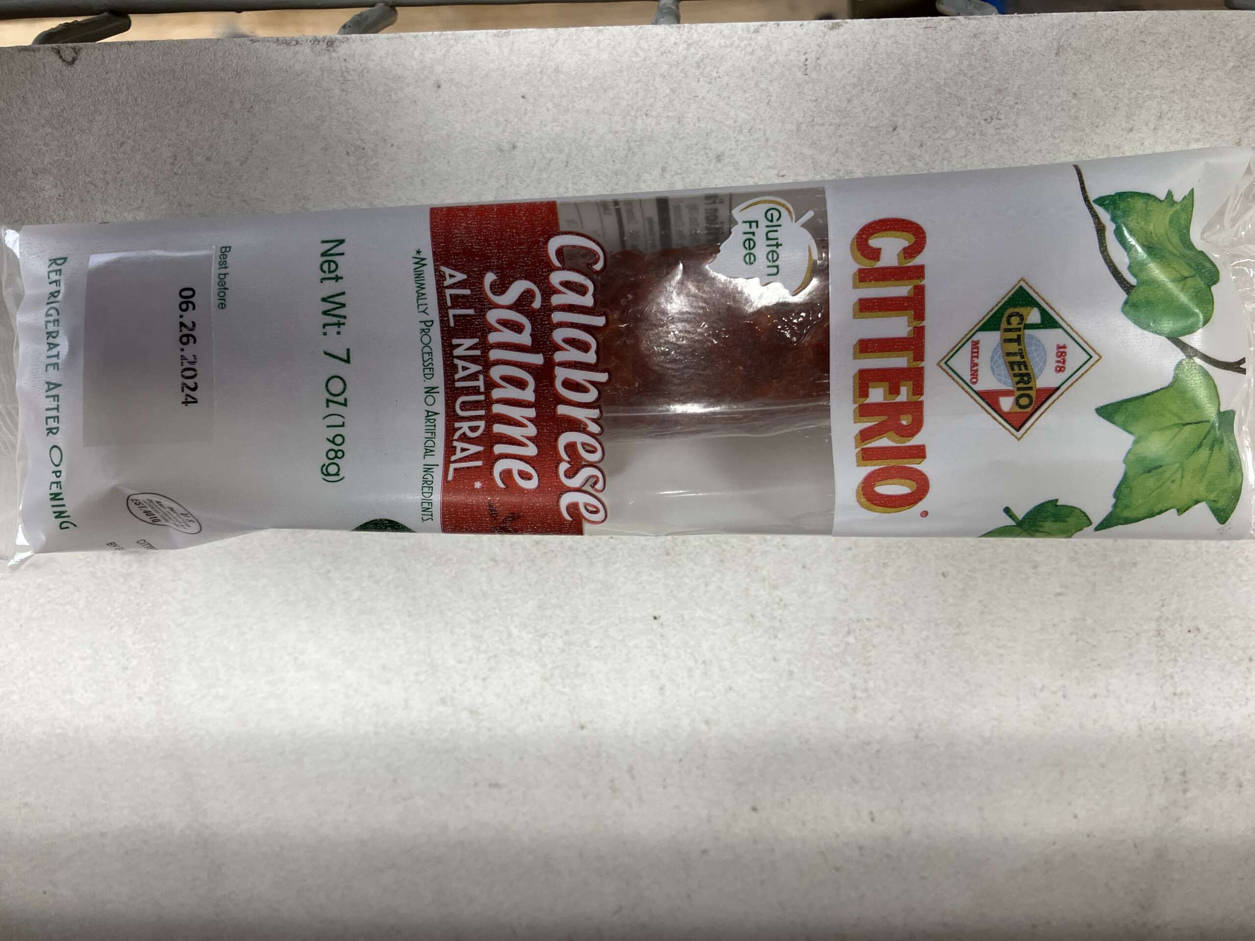 Citerio Calabrese Salame 7oz. from Napoli Foods - New Haven Direct Connect