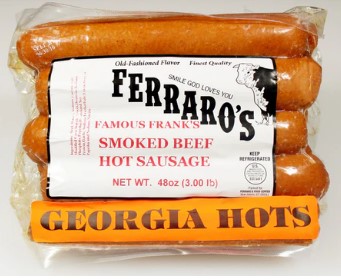 Ferraro's Meats All Beef Georgia Hots- 3lbs - New Haven Direct Connect