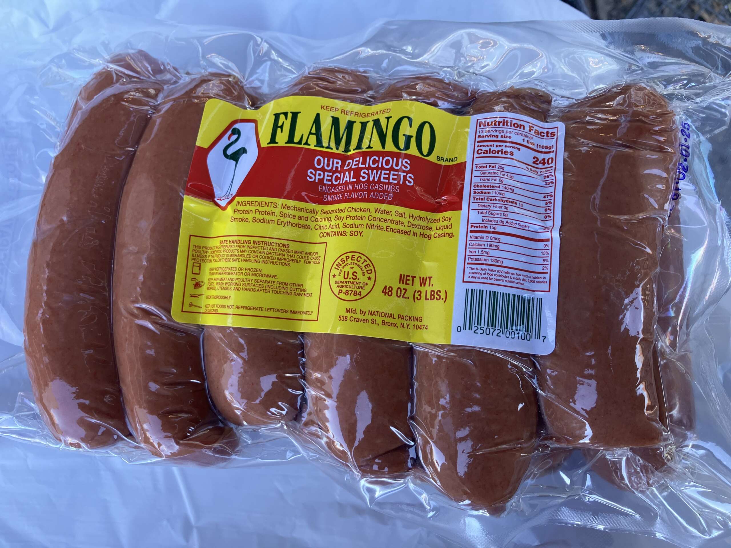 Flamingo Sweets Sausages from Ferraro's Meats- 3lbs - New Haven Direct ...