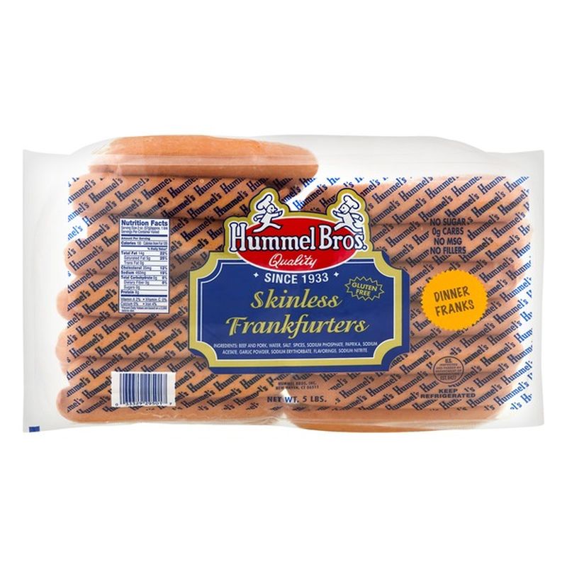 Hummel's Skinless Dinner Franks Hot Dogs- 5 lbs - New Haven Direct Connect