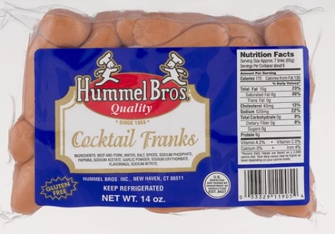 Hummel's Cocktail Franks 3 x 14 oz. Packages - New Haven Direct Connect
