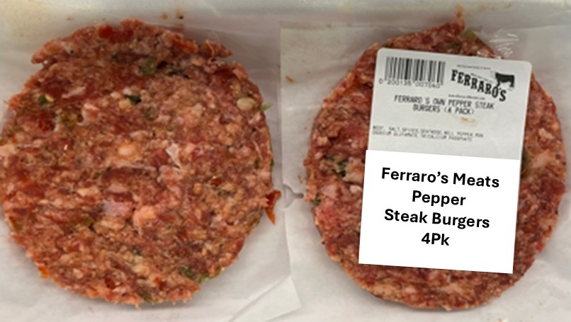 Ferraro's Meats Beef Pepper Steak Burgers (4 pcs approx 1 lb) - New ...