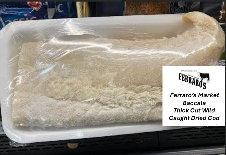 Ferraro's Meats Baccala- Thick Cut Wild Cod approx 2lbs - New Haven ...
